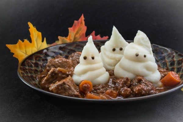 Ghostly Beef Stew Dinner Recipe for Halloween