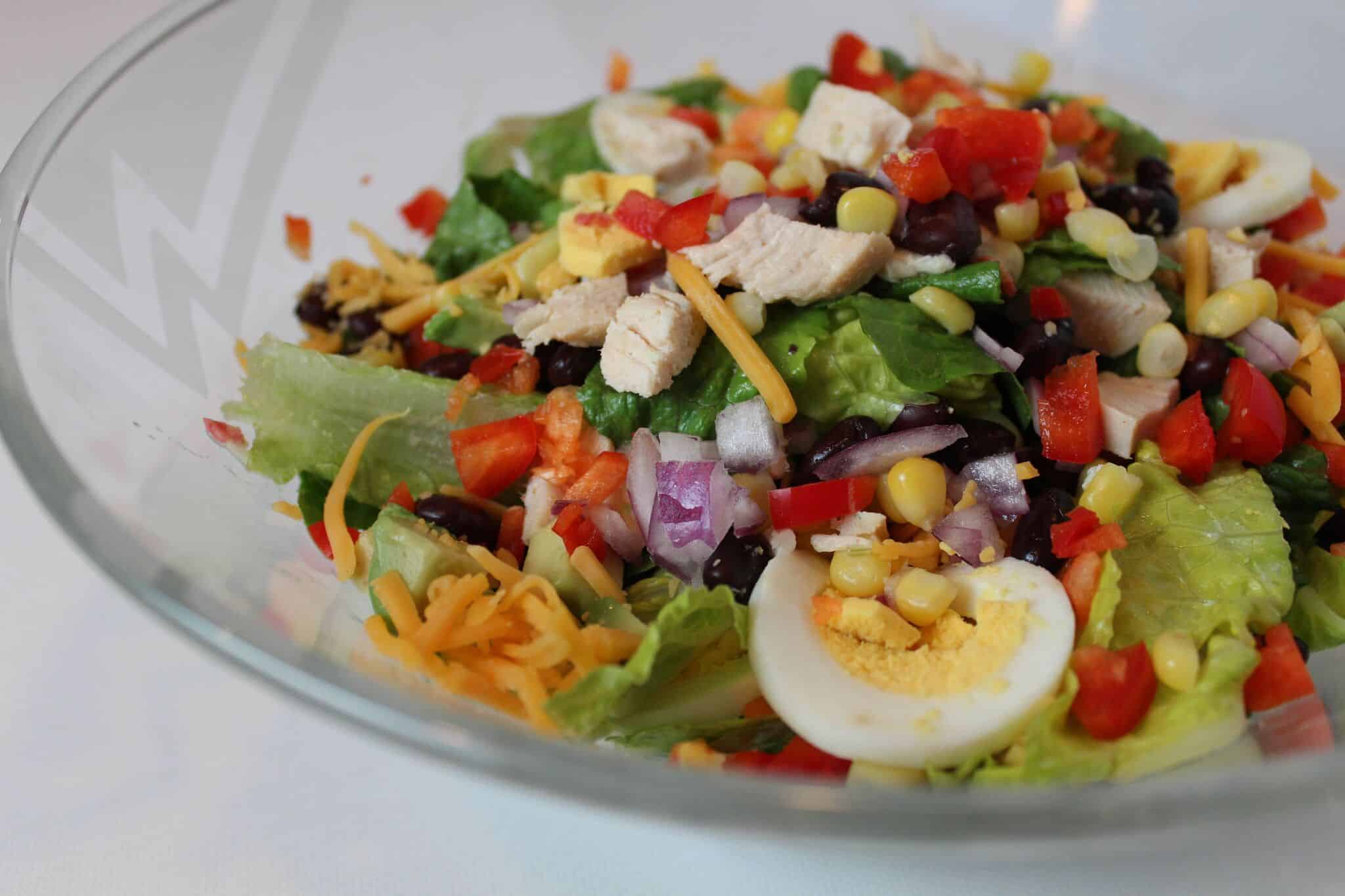 Southwestern Cobb Salad With Avocado Ranch Dressing The Scramble